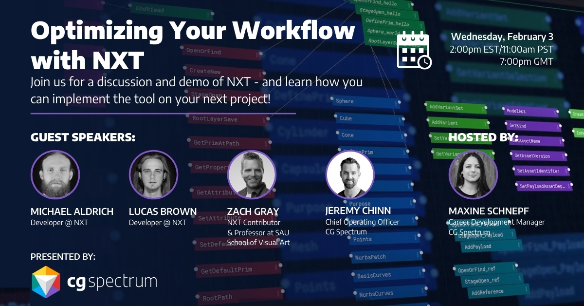 Optimizing animation or VFX workflows with NXT | CG Spectrum Webinars
